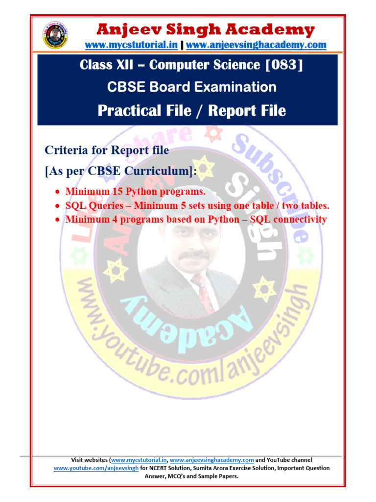 CBSE Class XII Computer Science Practical Guide | PDF | Business ...