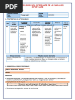 Sesion D1 PS Responsabilidades en Familia | PDF | Evaluación | Salón de clases