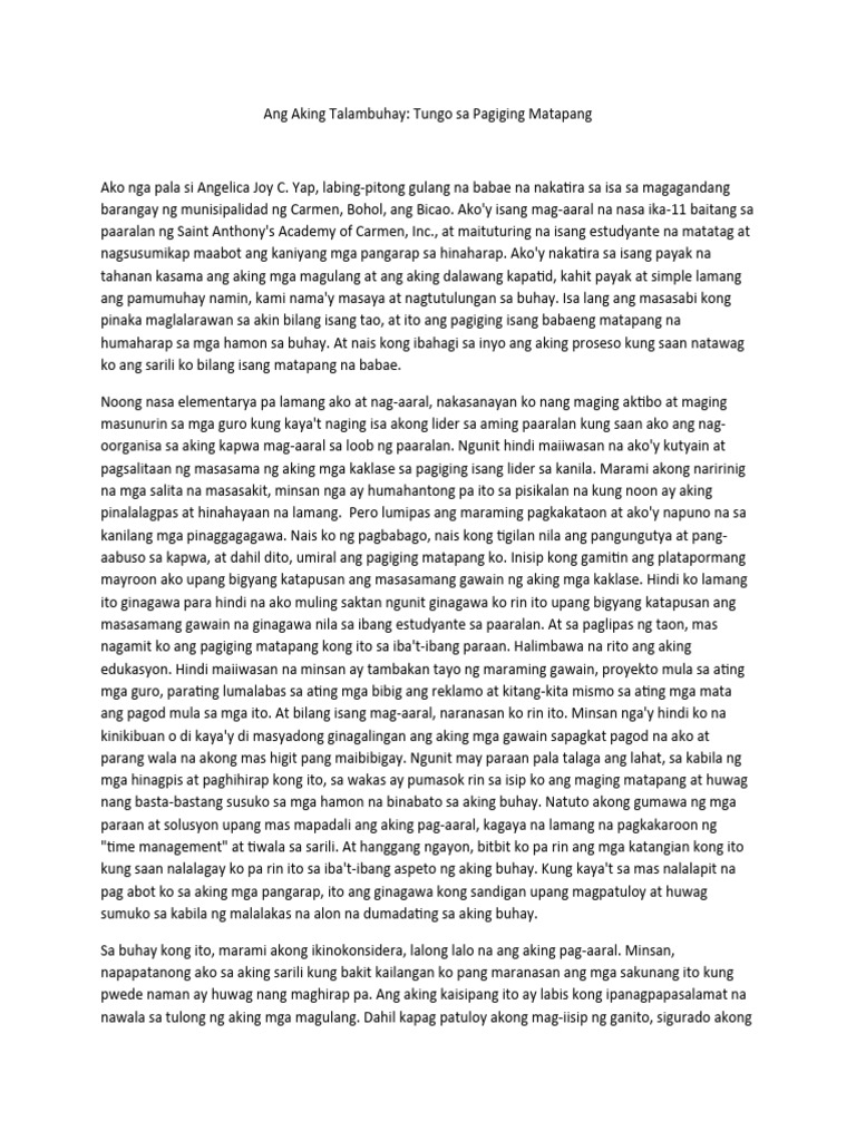 Ang Aking Talam | PDF