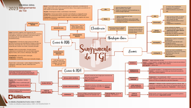 Mapa Mental - Sangramento Do TGI - 2023 | PDF