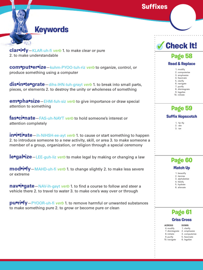 Grade 5 Suffixes Worksheet | PDF