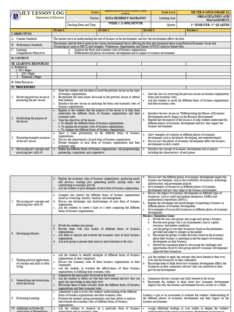 Om Q1 Week4 | PDF | Business