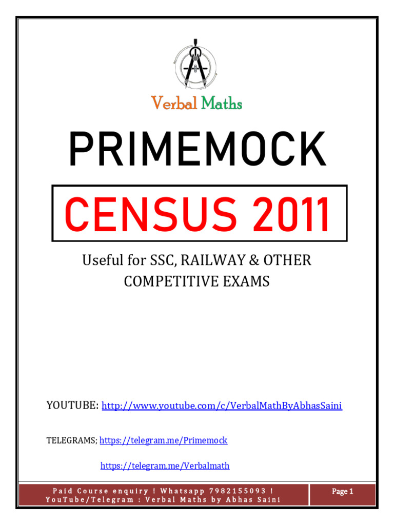 Census 2011 by Abhas Saini | PDF | Demographics Of India | South Asia