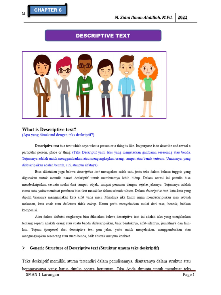 Chapter 6 - Descriptive Text | PDF