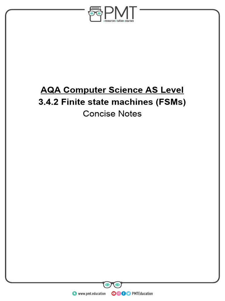 4.2. Finite State Machines (FSMS) | PDF