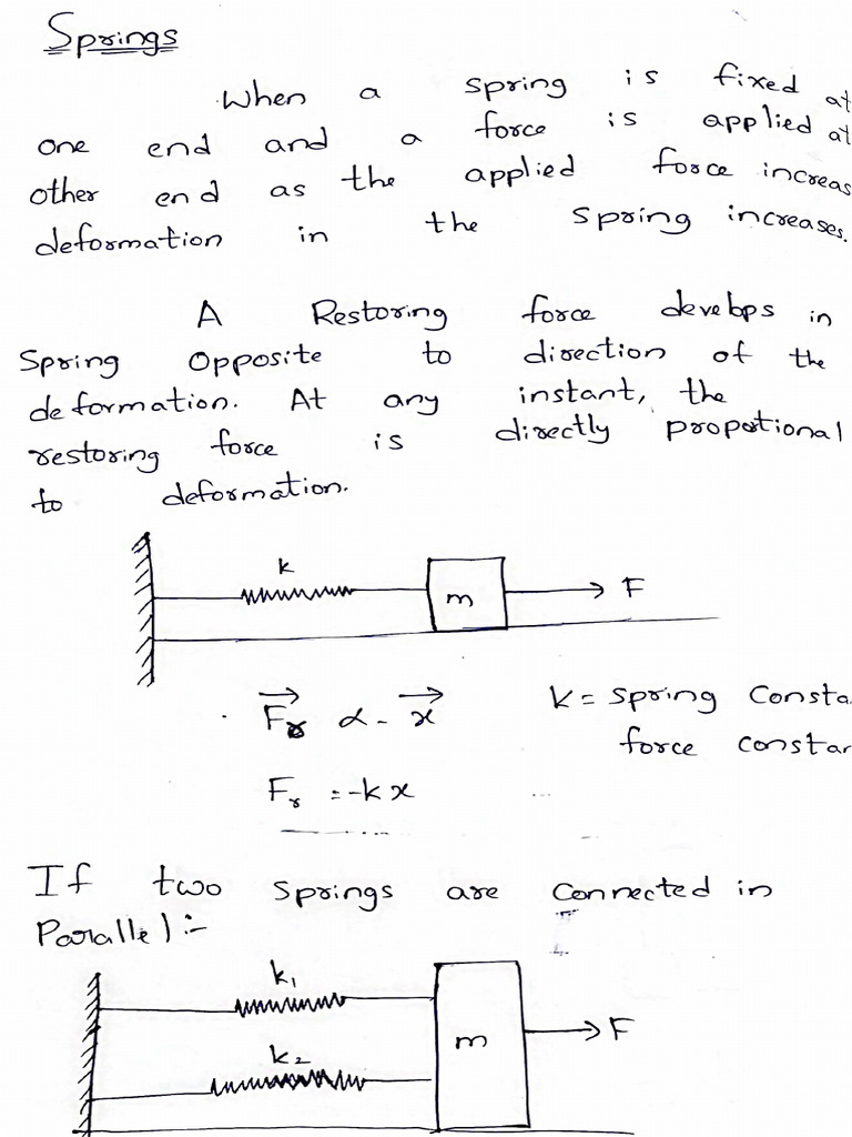 Spring and Friction | PDF