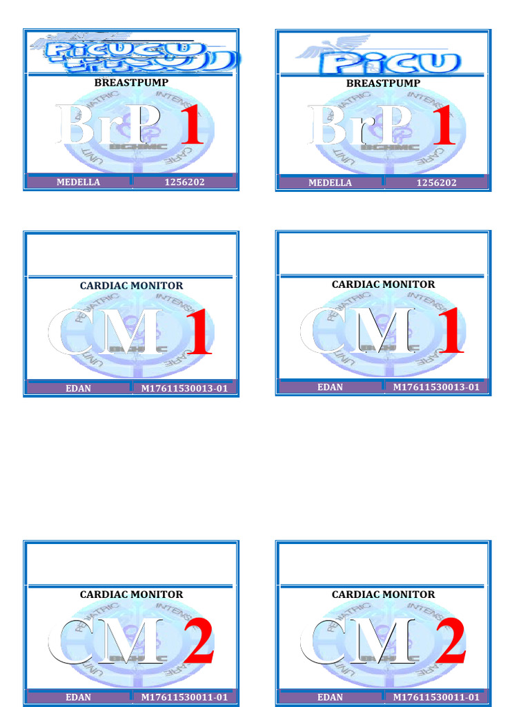 Equipment Label 2022 Edited | PDF