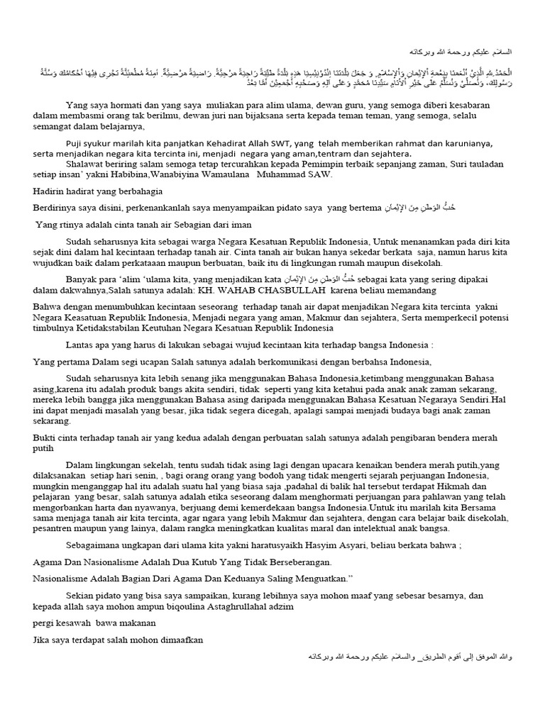 Pidato Cinta Tanah Air | PDF