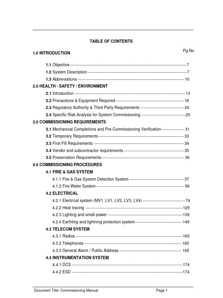 Commissioning Manual1 | PDF