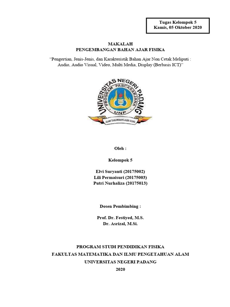 Makalah - Kelompok 5 - Revisi 1 | PDF Makalah - Kelompok 5 - Revisi 1 | PDF