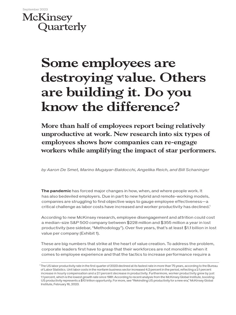 Some Employees Are Destroying Value. Others Are Building It. Do You ...