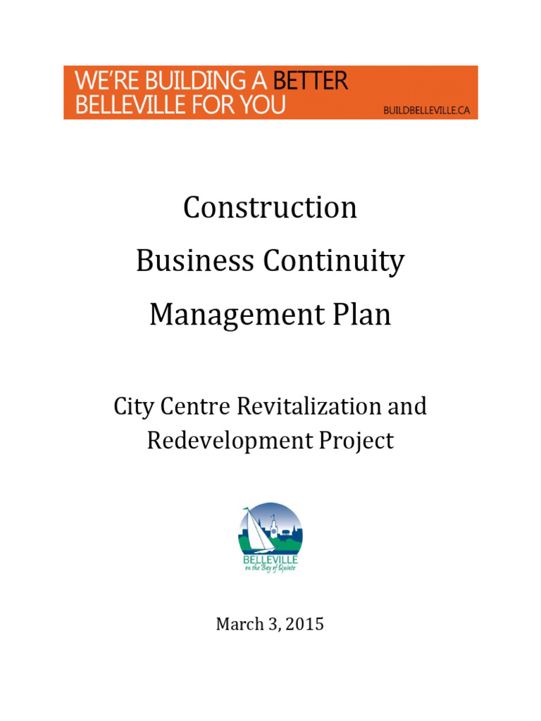 Construction Business Continuity Management Plan | Download Free PDF ...