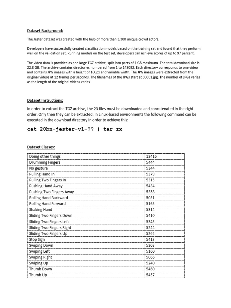Jester Dataset Overview and Instructions | PDF | Computing