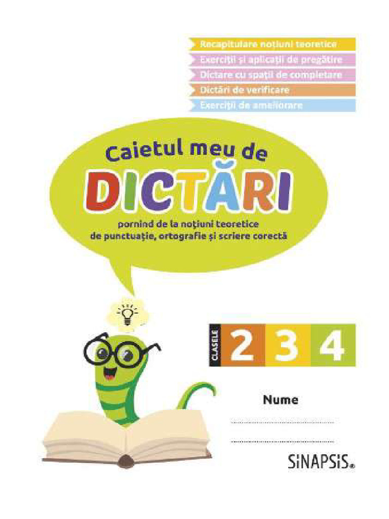 Caietul Meu de Dictari Pornind de La Notiuni Teoretice de Punctuatie ...