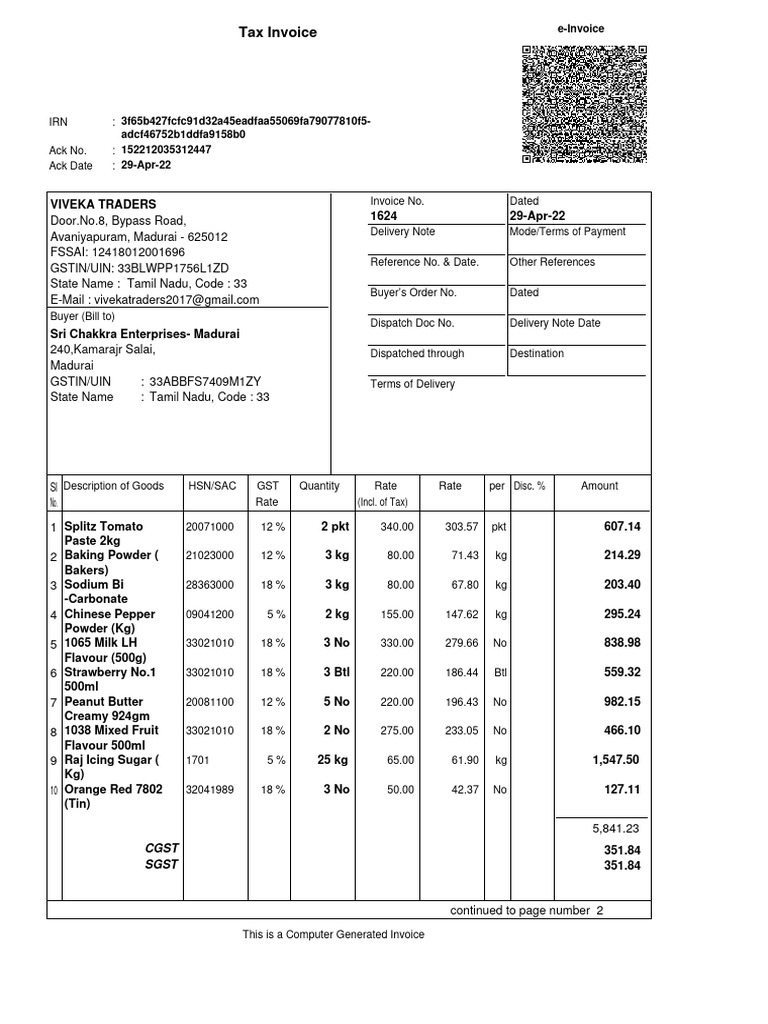 Tax Invoice | PDF | Economies | Taxation