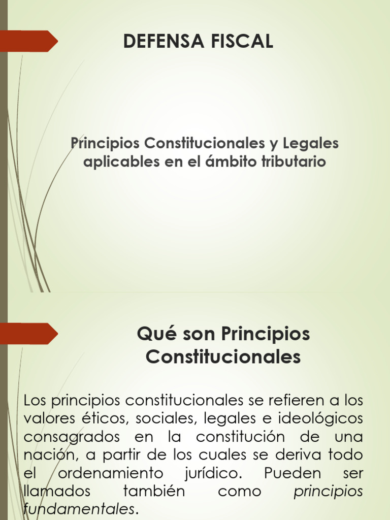 Clase 1 Principios Constitucionales | PDF