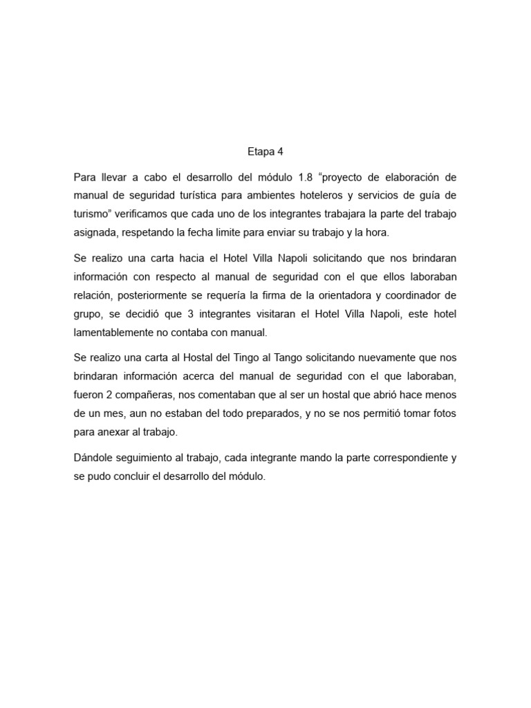 Modulo 8 Nuevo | PDF | Turismo | Valores