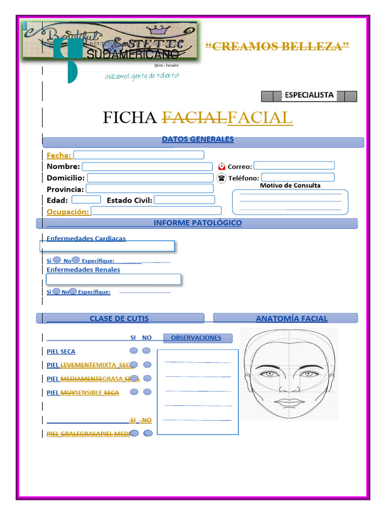 Ficha Facial | PDF