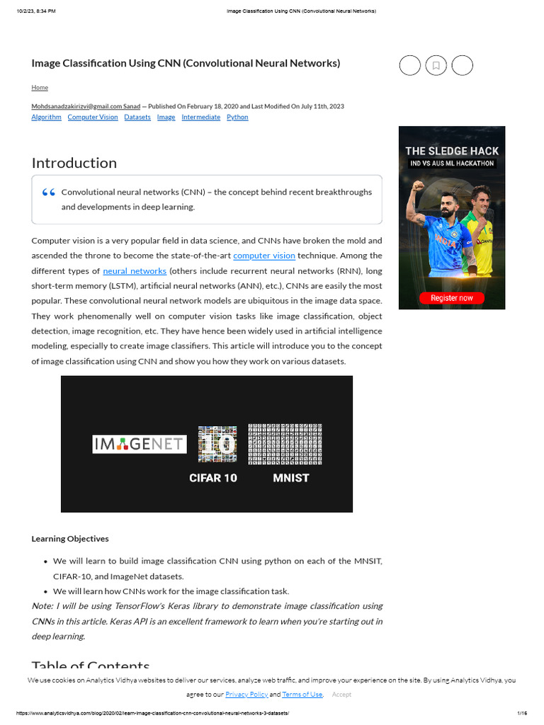 Image Classification Using CNN (Convolutional Neural Networks) | PDF | Computer Vision | Machine ...