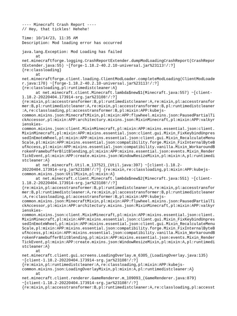 Crash 2023 10 14 - 11.35.54 FML | PDF | Central Processing Unit | Computer Programming