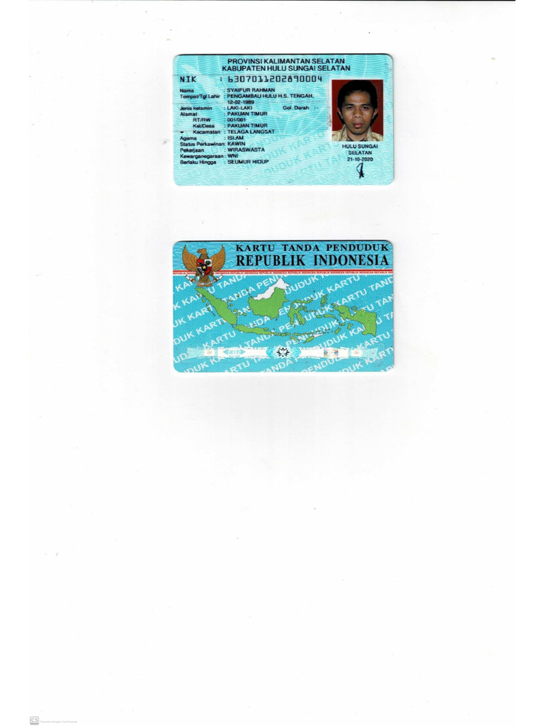 Scan E-KTP Ifur New (2020) | PDF