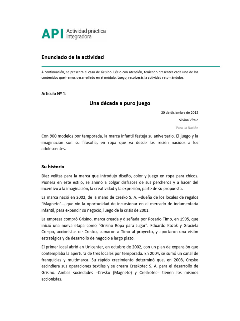 API2 - Enunciado de La Actividad | PDF | Moda | Uruguay