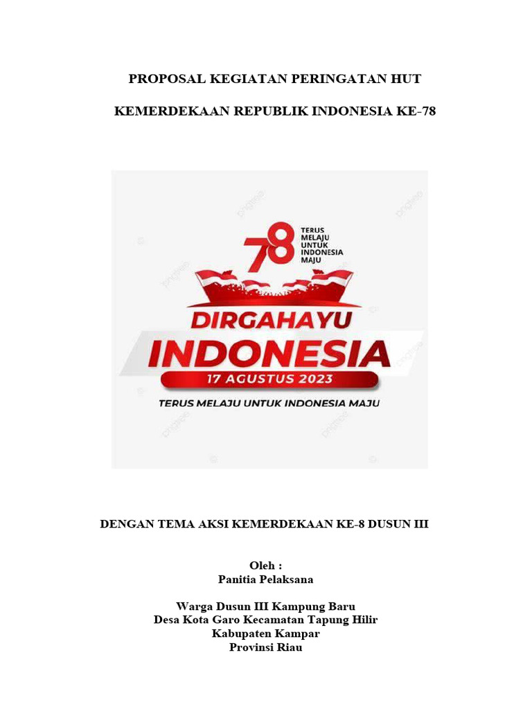 Proposal Hut Ri 78 | PDF