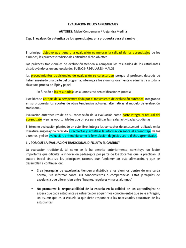 Evaluacion de Los Aprendizajes | PDF | Evaluación | Aprendizaje