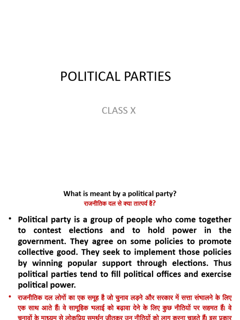 Political Parties | PDF