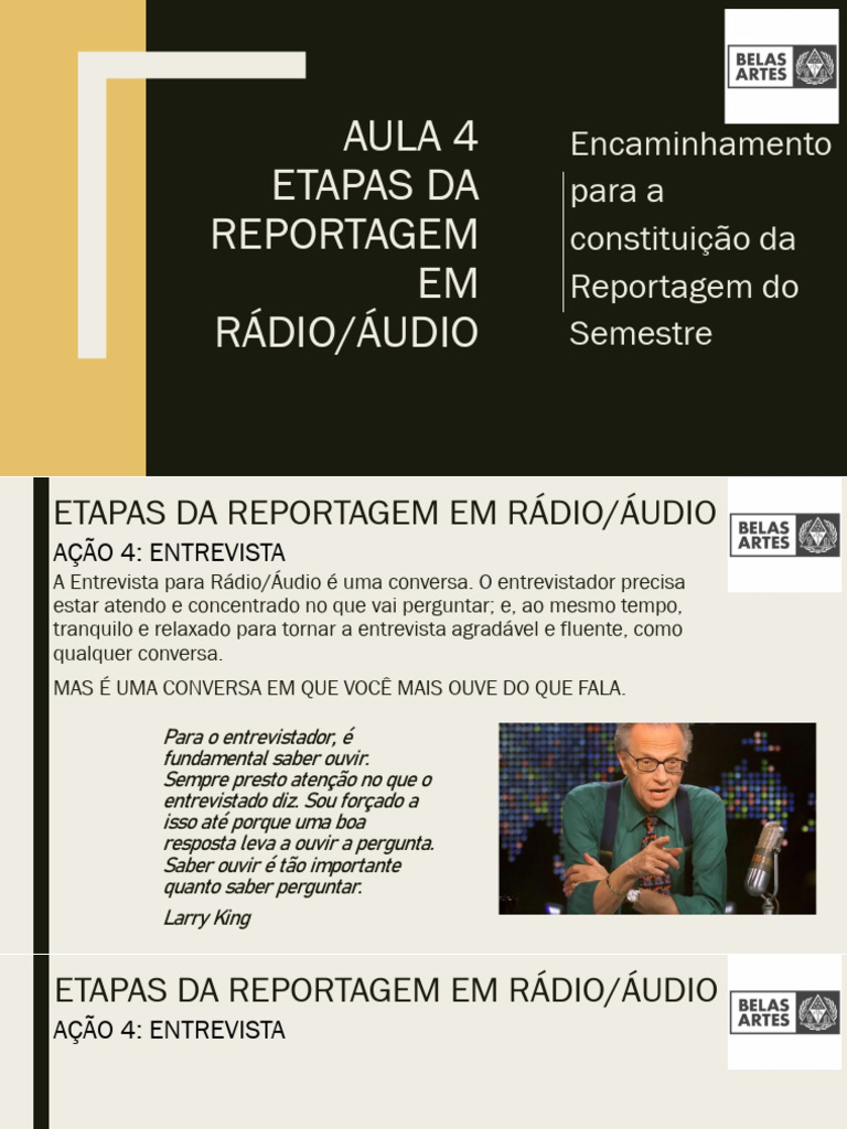 Entrevista e Reportagem em Rádio | PDF | Entrevista | Jornalismo