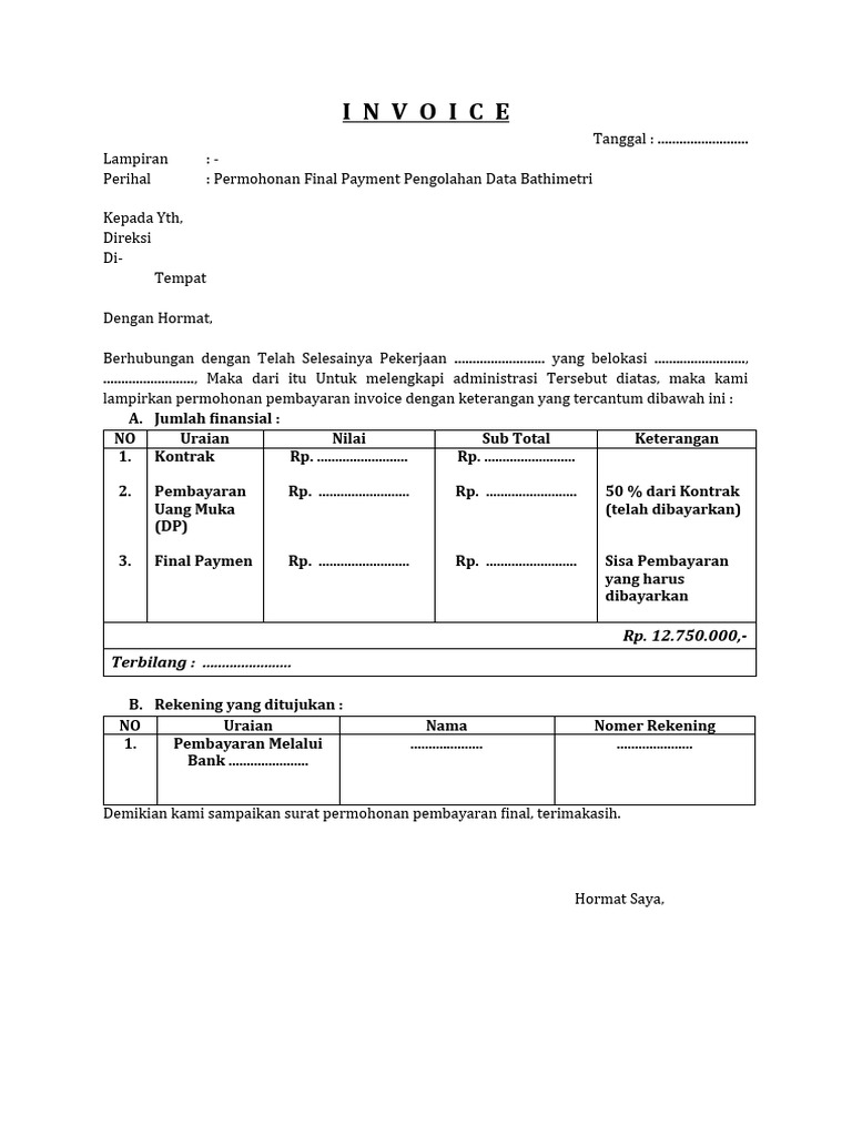 CONTOH INVOICE | PDF