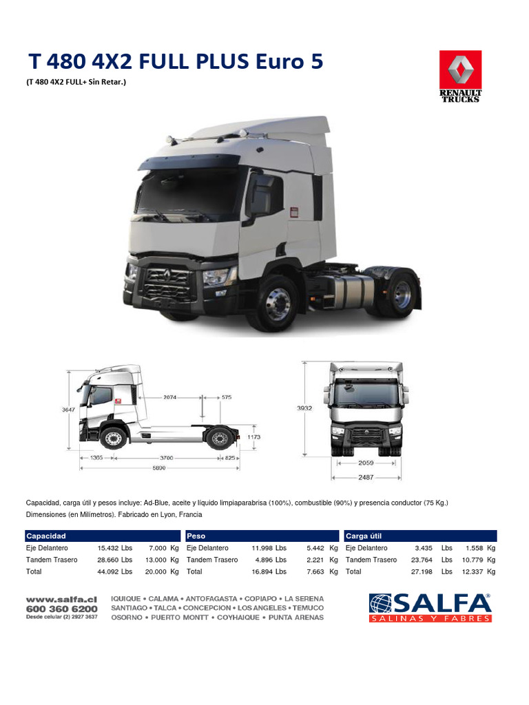 T480-4x2-Full-Pluss E5 | PDF | Eje | Camión