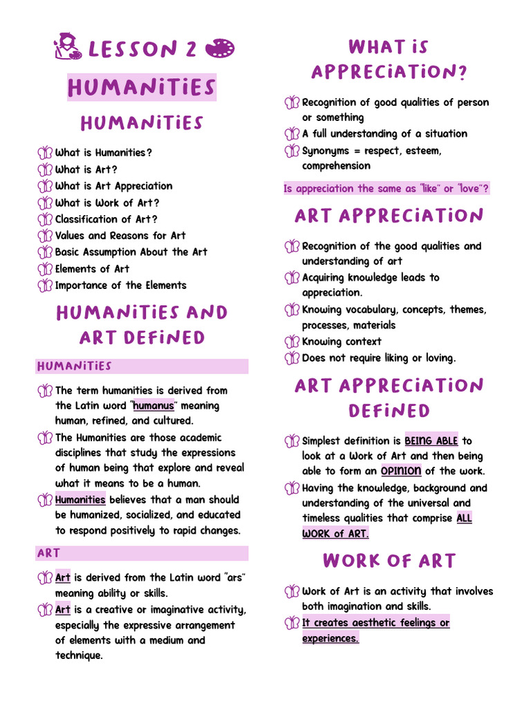 Lesson 2 - Humanities | PDF