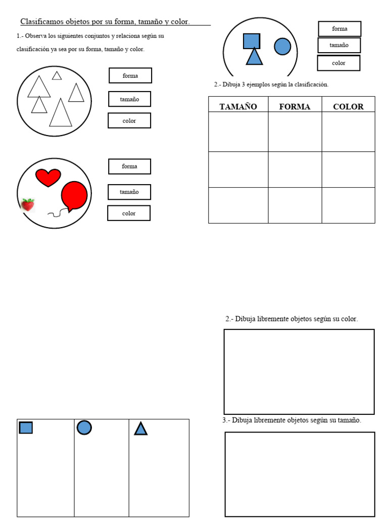 Clasificamos Objetos Por Su Forma | PDF