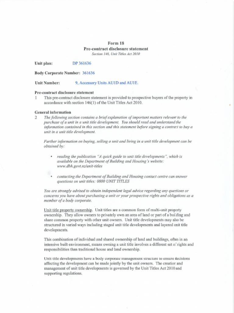 Signed Pre Contract Disclosure | PDF