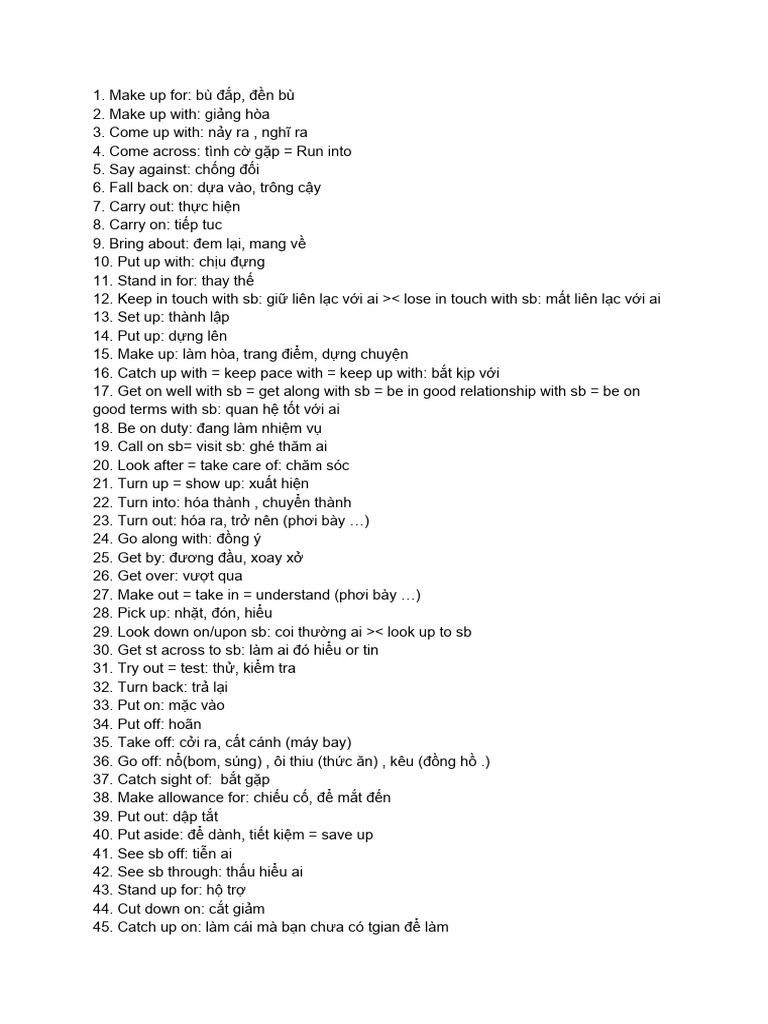 50 Phrasal Verb | PDF