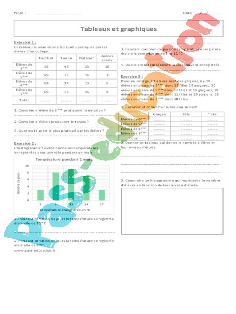 Img - Exo-Exercice-Tableaux-Organisation-Et-Gestion-Des-Donnees ...