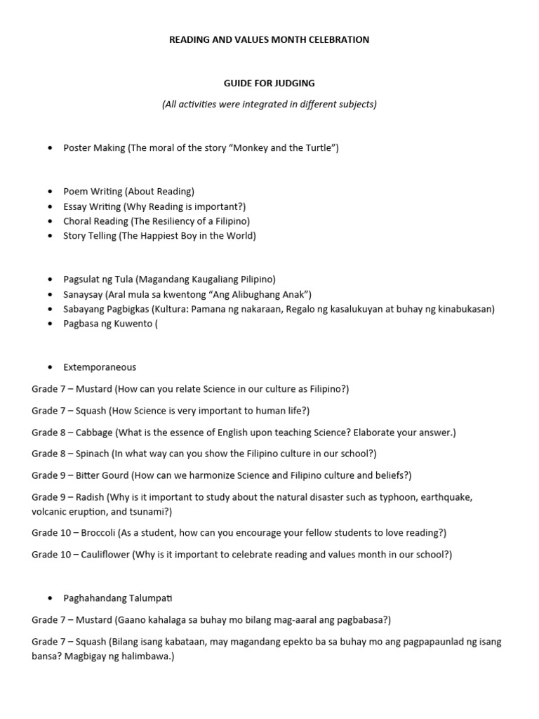 Guide For Judging | PDF
