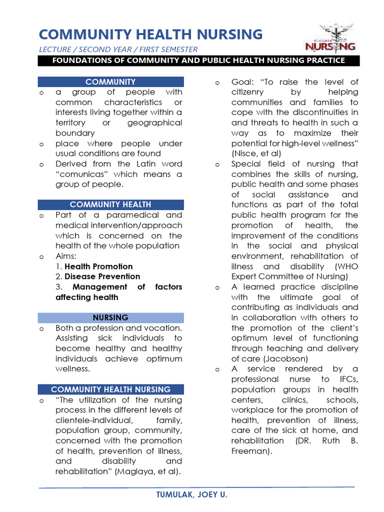 Lesson 2 | PDF | Nursing | Public Health