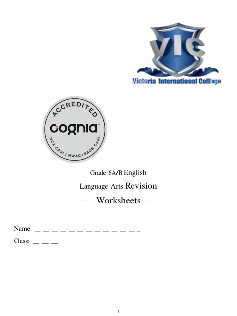 Arts_Revision_Worksheets_1st_week | PDF