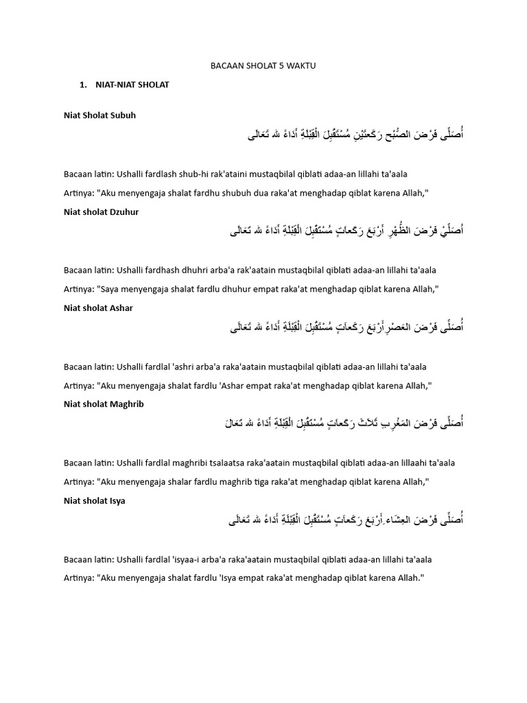 Bacaan Sholat Pdf Islamic Ethics Abrahamic Religions
