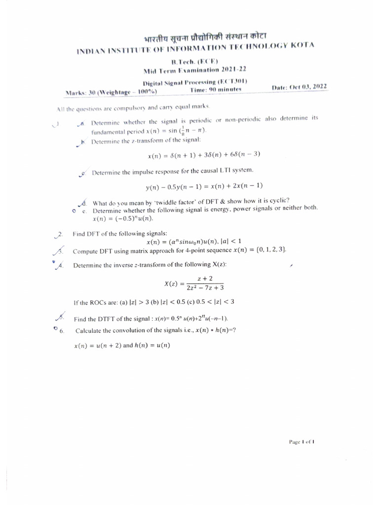 5th Sem Papers | PDF