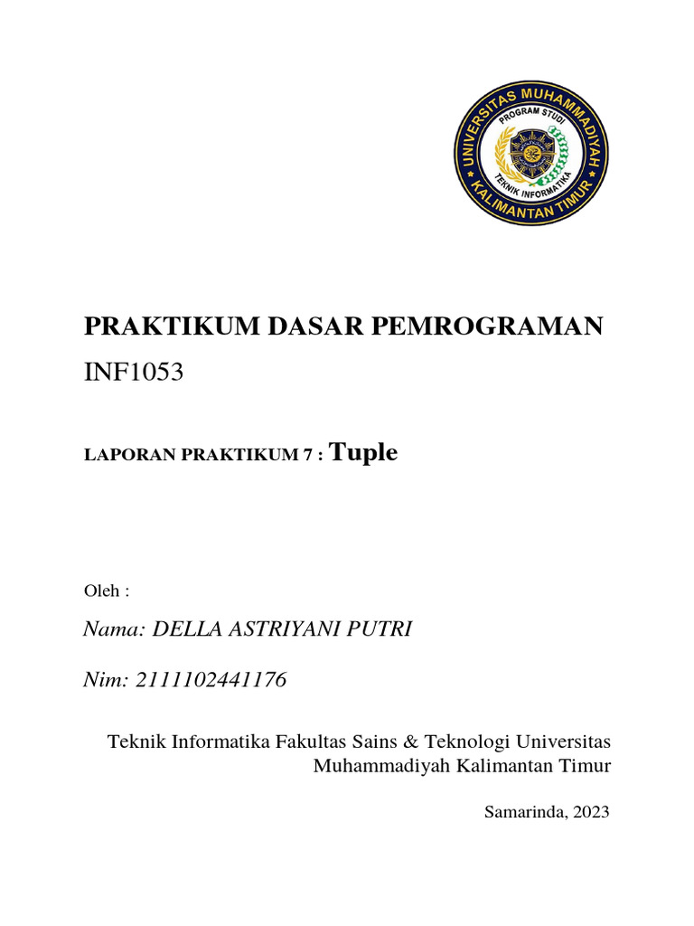 Della Astriyani Putri - LAPRAK DASPROG 7 | PDF | Metode & Bahan Ajar