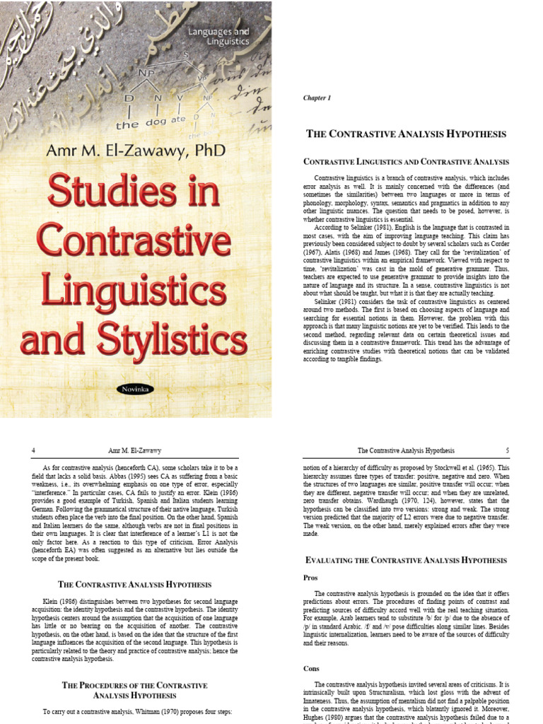 Studies in Contrastive Linguistics and Stylistics | PDF | Arabic | Consonant