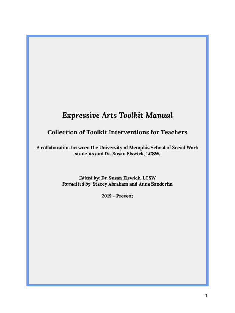 Expressive Art Manual | PDF | Psychological Trauma | Relaxation ...