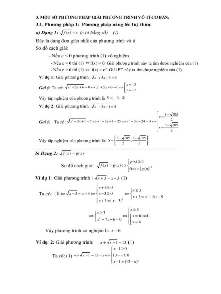 Phuong Trinh Vo Ti | PDF