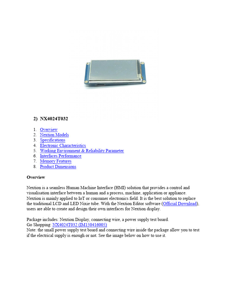 Nextion HMI Display Overview | PDF | User Interface | Computer Engineering