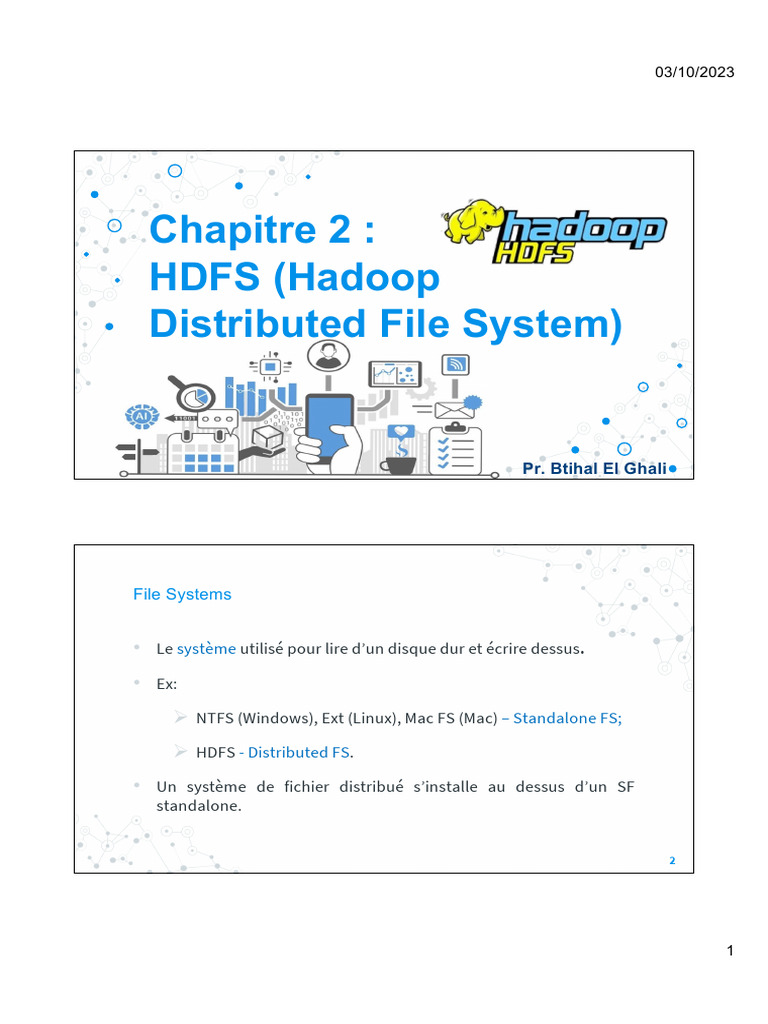 Introduction à HDFS et son fonctionnement | PDF | Apache Hadoop | Système de fichiers