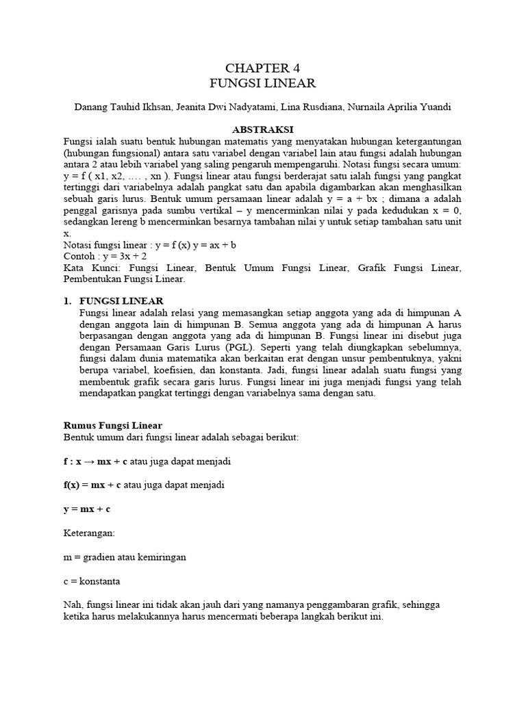 Fungsi Linear | PDF