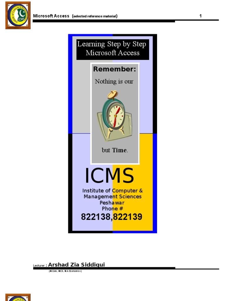 Access Notes ICMS | PDF | Microsoft Access | Database Index